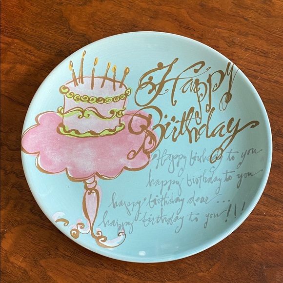 CR Table | Party Supplies | Happy Birthday Plate Vintage Pink Princess ...